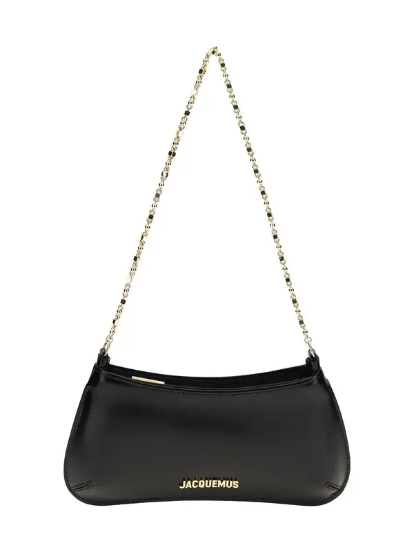 Jacquemus Bisou Chaine Small Shoulder Bag - Black