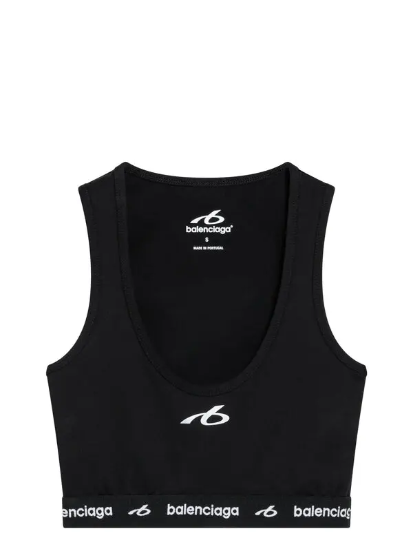 Balenciaga Technical Fabric Sports Bra - Black