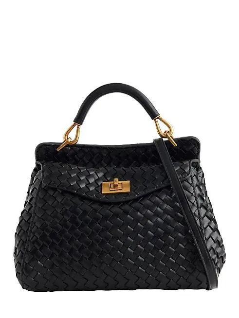 Jw Pei Lucia Classic Vegan Leather Top-handle Bag - Black