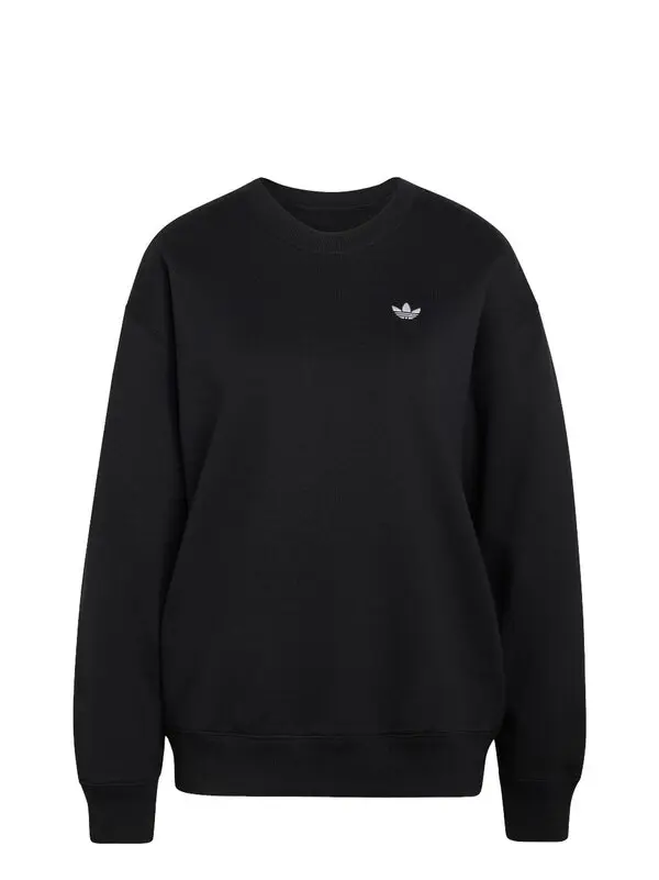 Adidas Essentials Crew Long Fleece Os Sweatshirt - Black