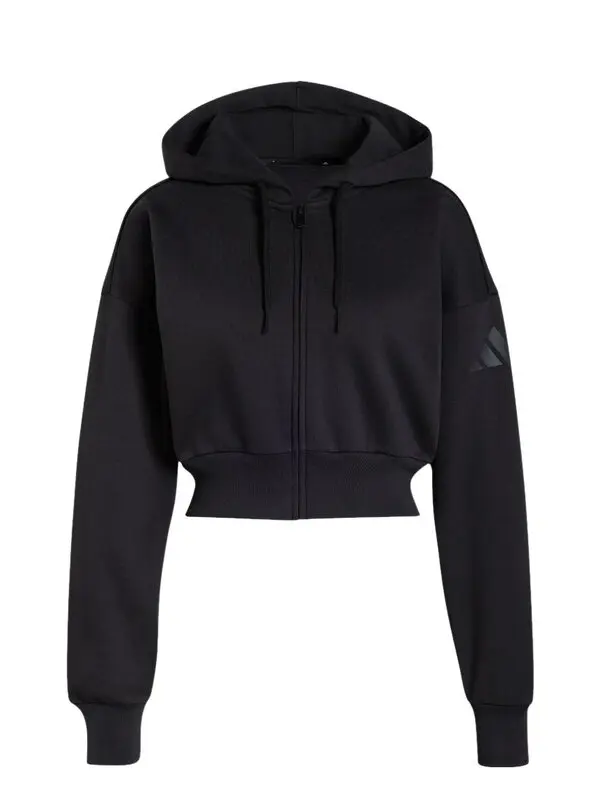 Adidas Essentials Contemporary Fleece Full Zipper Hooded Jacket - Black