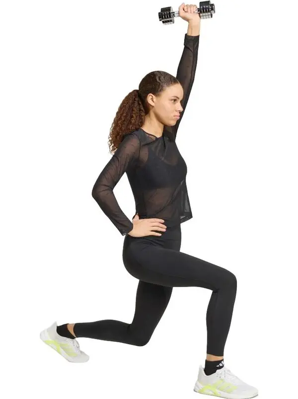 Adidas Primelift Essentials Workout Mesh Long Sleeve T-shirt - Black