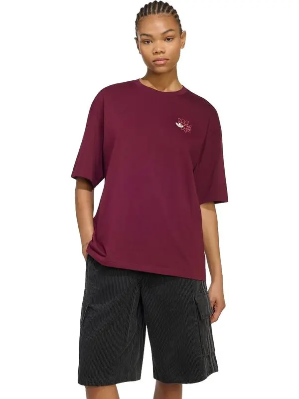 Adidas Floral Graphic T-shirt - Maroon