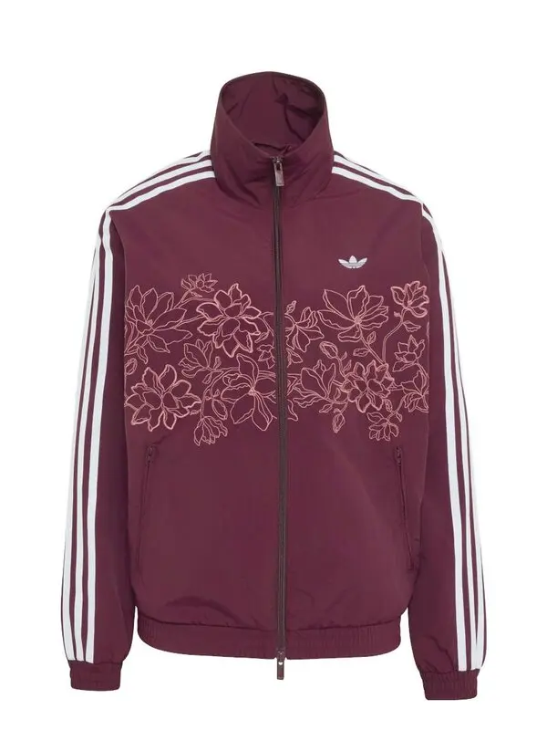 Adidas Floral Gfx Firebird Track Jacket - Maroon