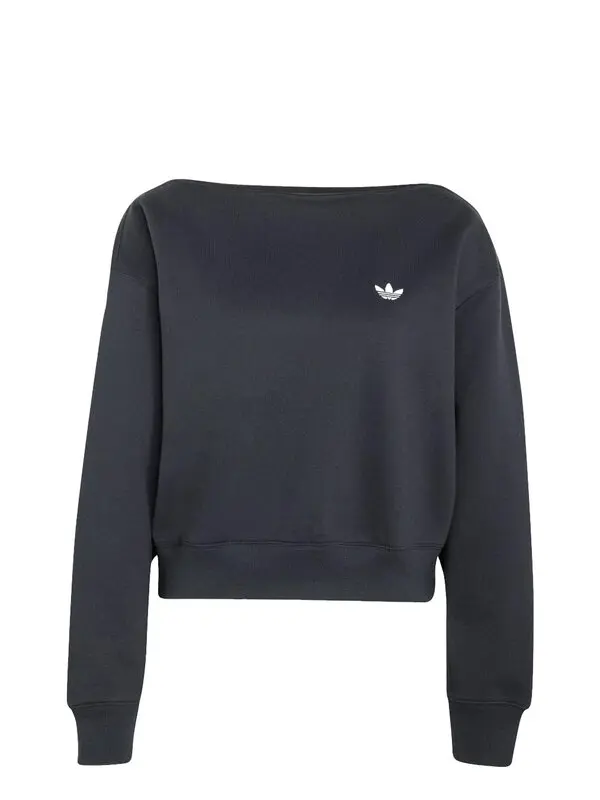 Adidas Fleece Boatneck Sweatshirt - Black
