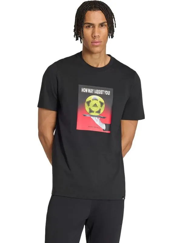 Adidas Soccer Slogan Graphic T-shirt - Black