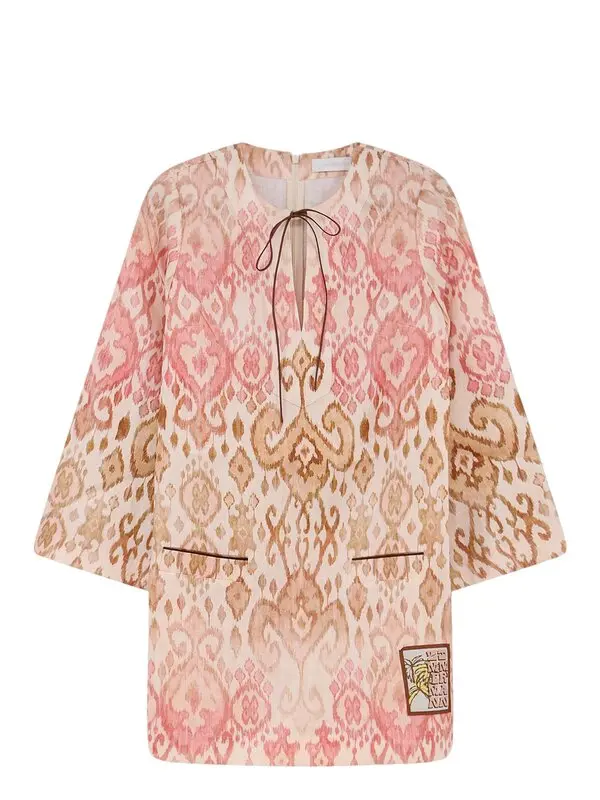 Zimmermann Aster Shift Mini Dress - Multicolor