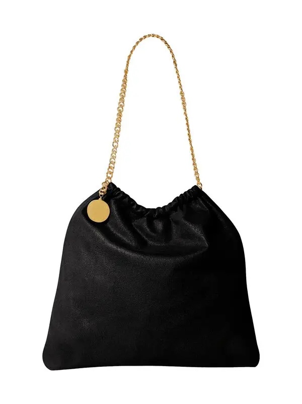 Stella McCartney Falabella Shaggy Deer Shoulder Bag - Black