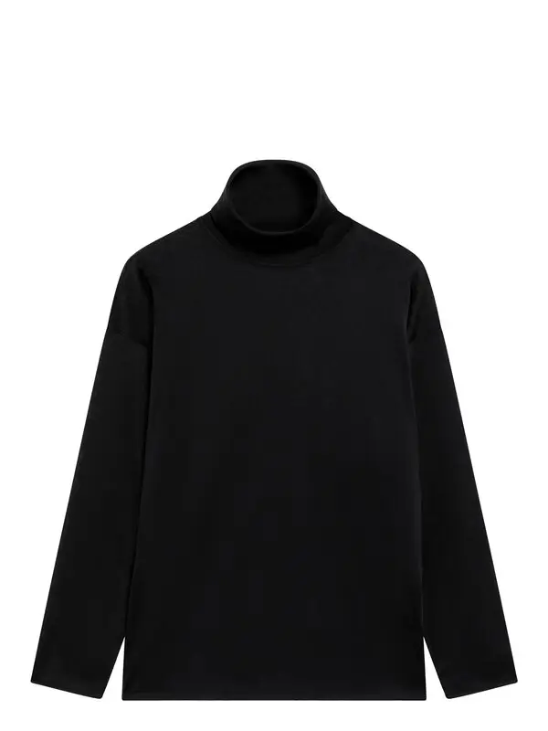 Gucci Silk Turtleneck Sweater - Black
