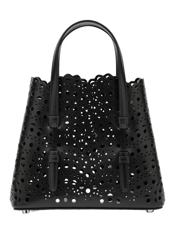 Alaïa Vienne Calfskin Tote Bag - Black