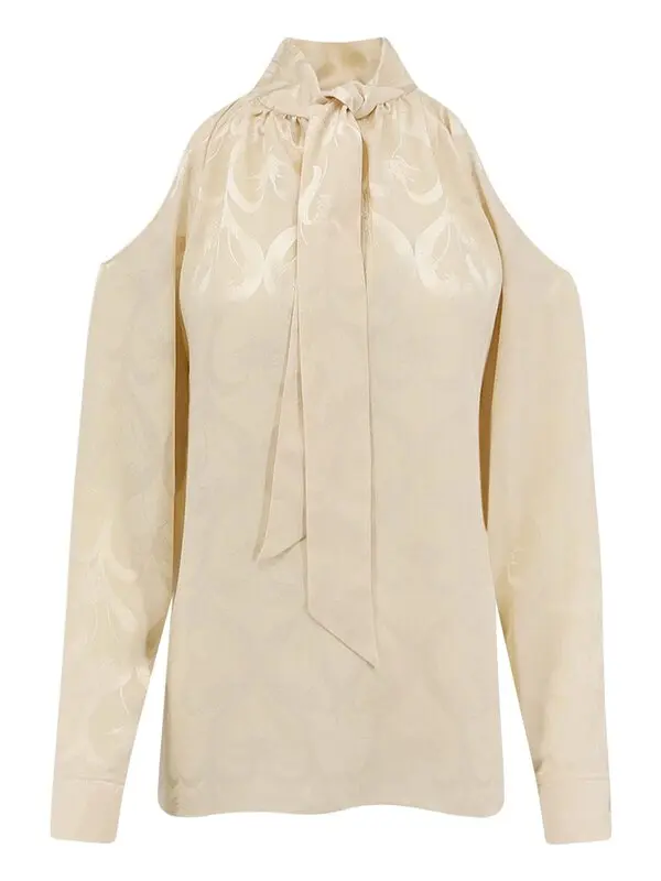 Dior Silk Top With Floral Jacquard And Cut-out Details - Multicolor