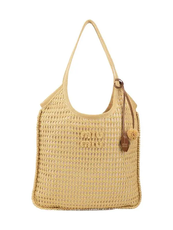 Miu Miu Raffia Shopper Bag - Multicolor
