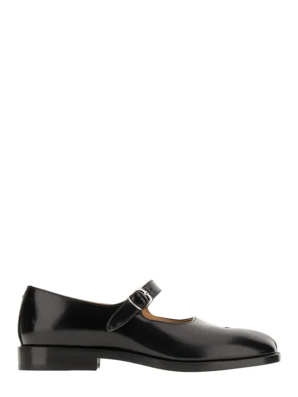 MAISON MARGIELA Black Leather Mary Jane Shoes - Multicolor