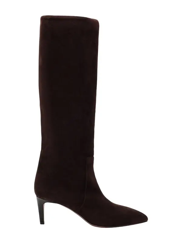 Paris Texas Suede Pointed-toe Stiletto Boots - Brown