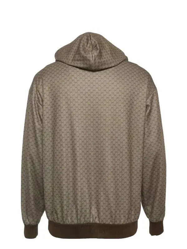 Gucci Monogram Print Hoodie - Neutrals