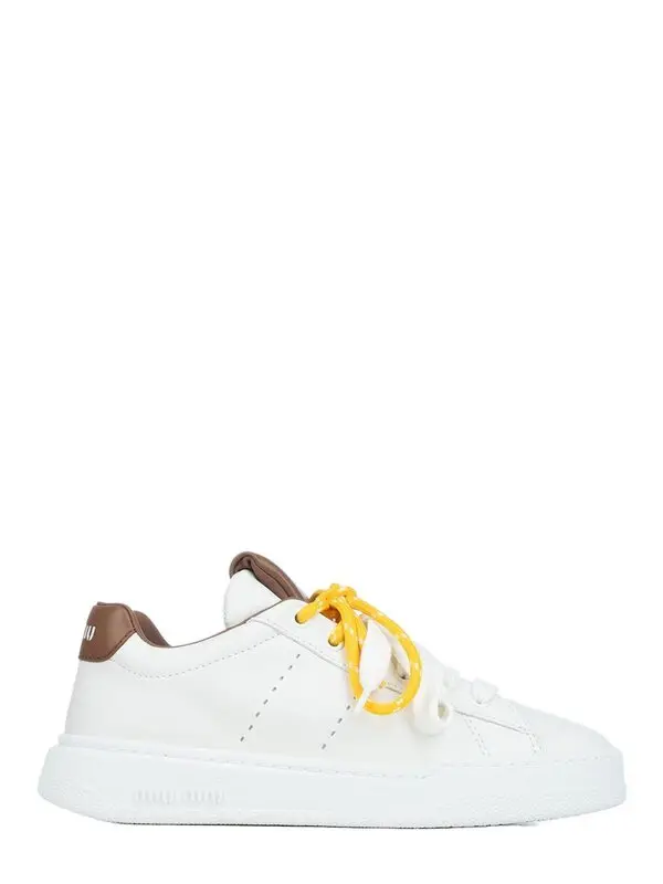 Miu Miu Lace-up Leather Sneakers - Multicolor