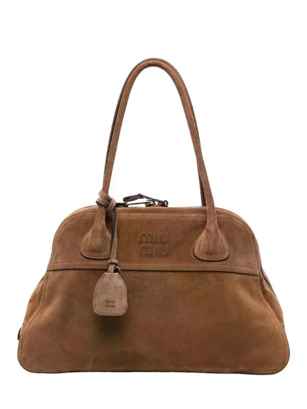 Miu Miu Vivant Suede Bag - Brown