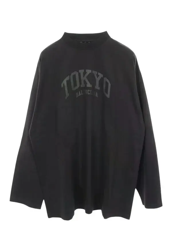 Balenciaga Tokyo Logo Long-sleeve T-shirt - Black
