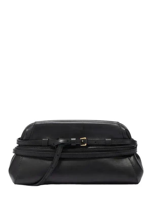 Moschino Clutch Bag With Belt Detail - Black