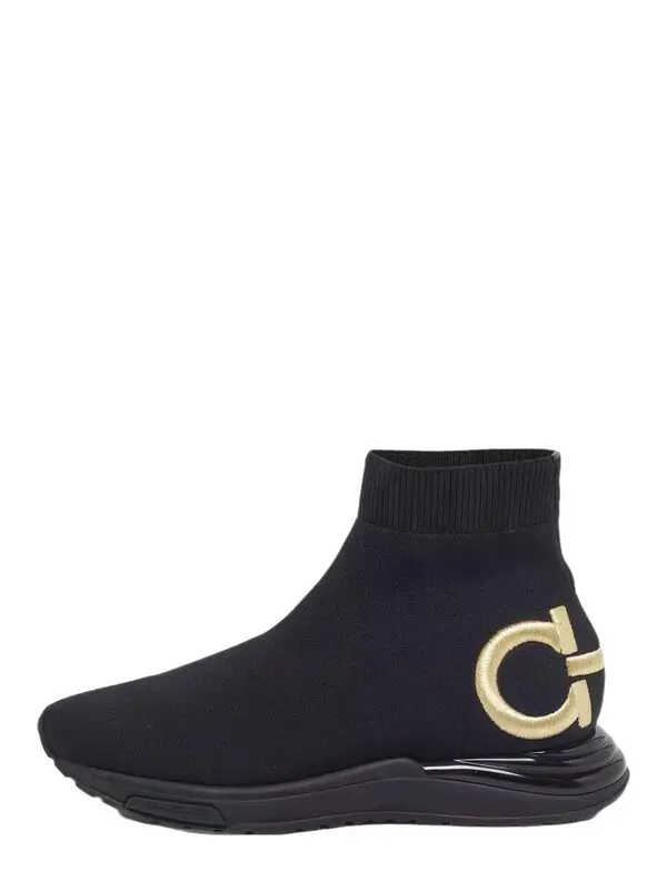 FERRAGAMO Gardena Gancini High-top Sneakers - Black