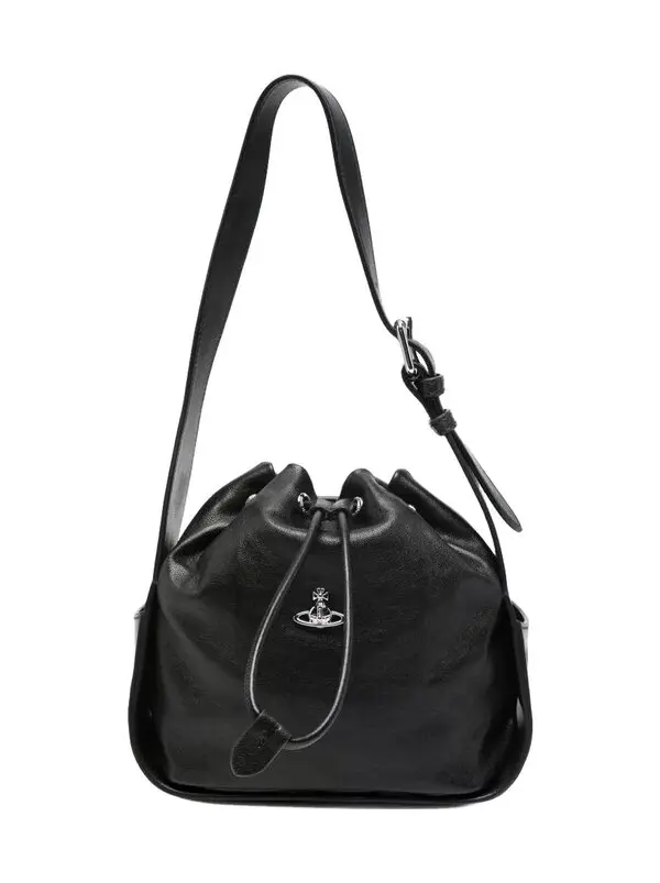 VIVIENNE WESTWOOD Stacey Leather Bucket Bag - Black