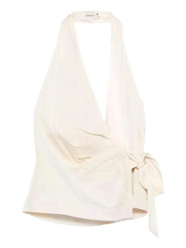 Simkhai Bria Wrap-style Top - Neutrals