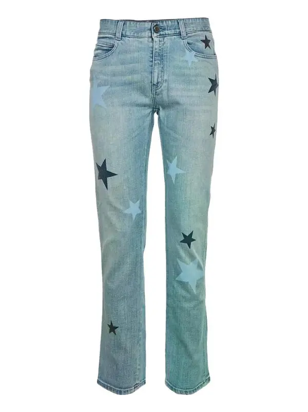 Stella McCartney Star-print Slim-fit Jeans - Blue