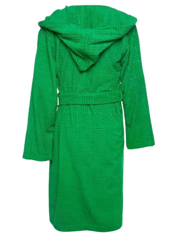 Bottega Veneta Intreccio Hooded Dressing Gown - Green