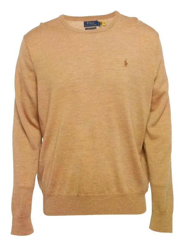 Polo Ralph Lauren Embroidered Pony Wool Sweater - Neutrals
