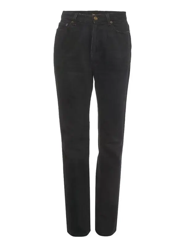 Saint Laurent High-waist Straight Leg Jeans - Black