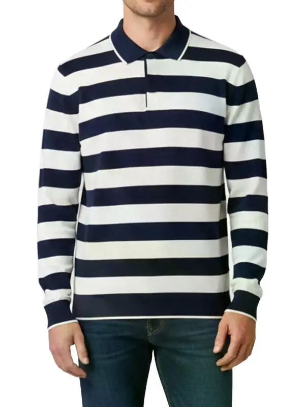 Carolina Herrera Striped-pattern Polo Shirt - Blue