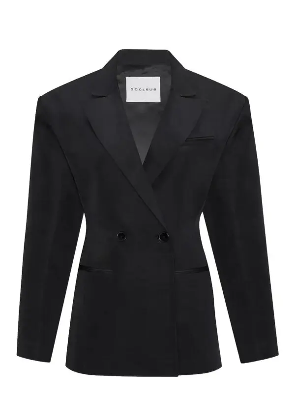 OCCLEUS Sky Double-breasted Blazer - Black