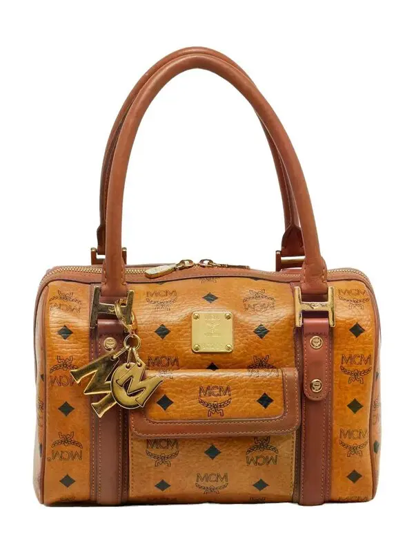 Mcm Visetos Monogram Tote Bag - Brown