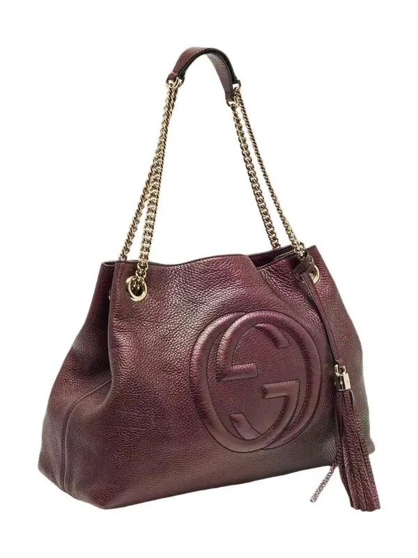 Gucci Soho Leather Shoulder Bag - Red