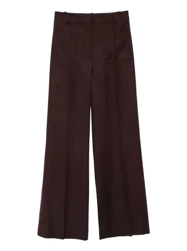 Victoria Beckham Alina Wide-leg Trousers - Brown