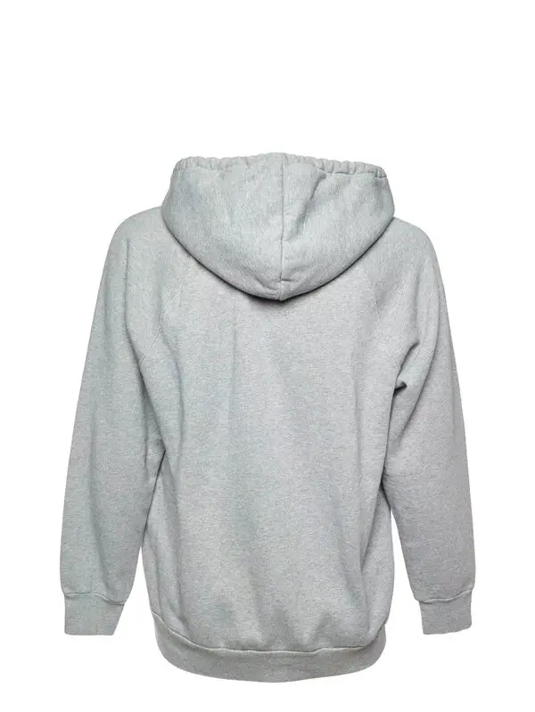 Burberry Logo Embroidered Hoodie - Grey