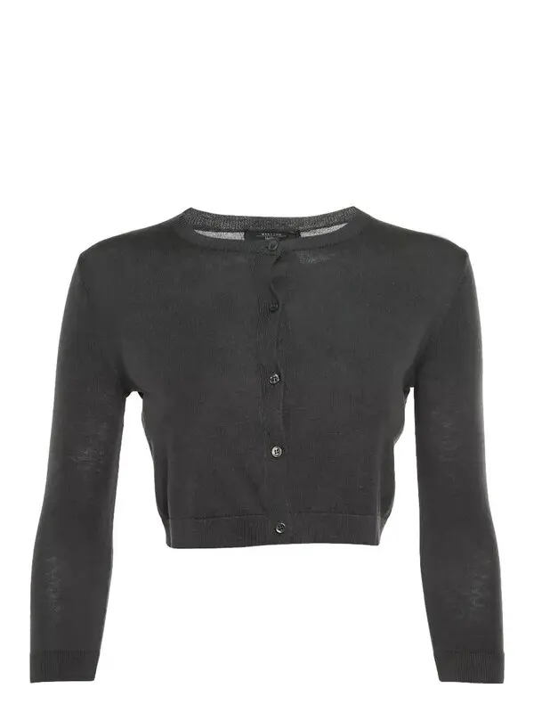 Max Mara Cropped Button-up Cardigan - Grey