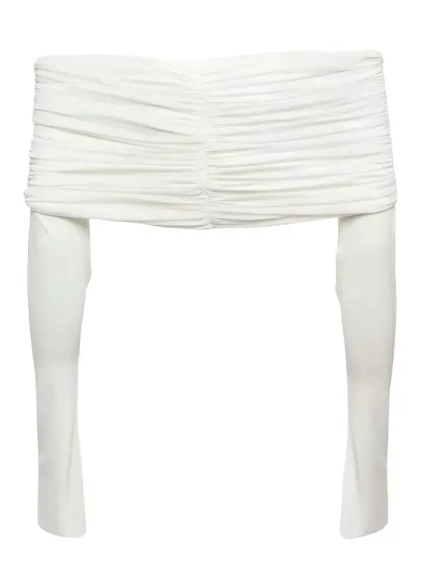 424 Draped Off-shoulder Top - Neutrals