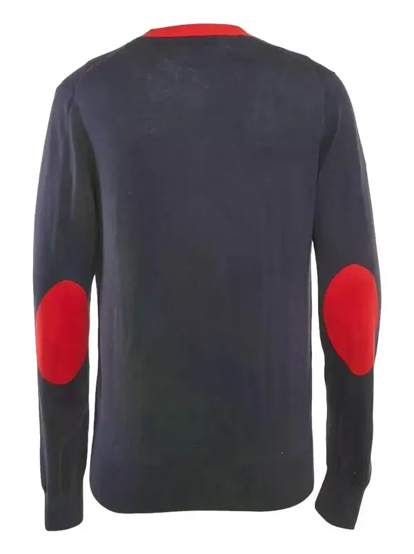 Carolina Herrera Cotton Embroidered Logo Cardigan - Blue