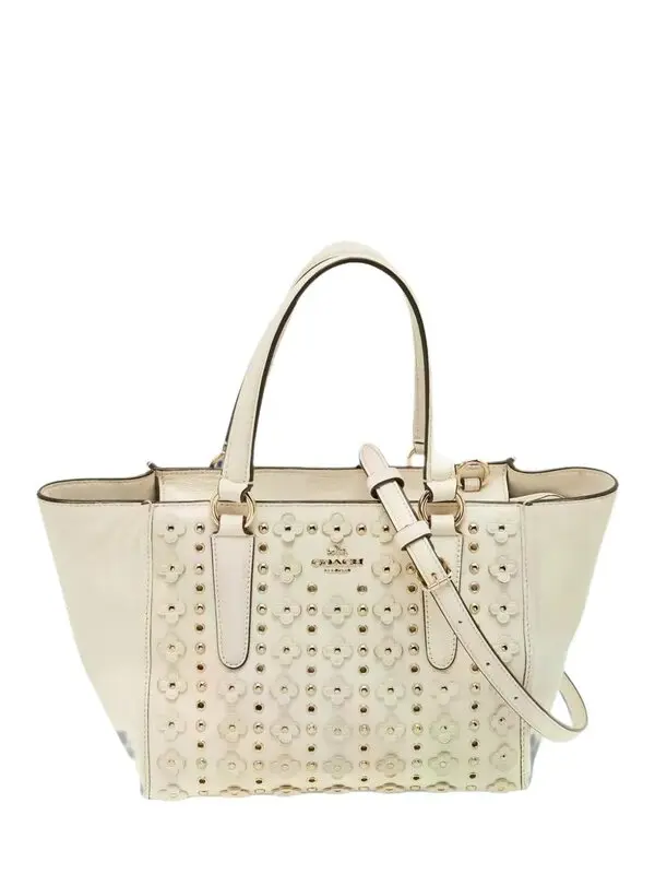 COACH VINTAGE Crosby Floral-appliqué Tote Bag - Neutrals