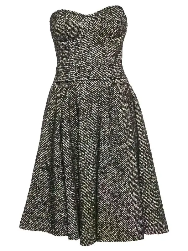 Dolce & Gabbana Strapless Sweetheart Neck Midi Dress - Black