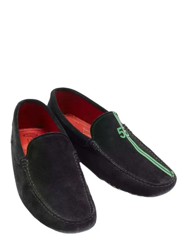 TOD'S Ferrari Suede Loafers - Black