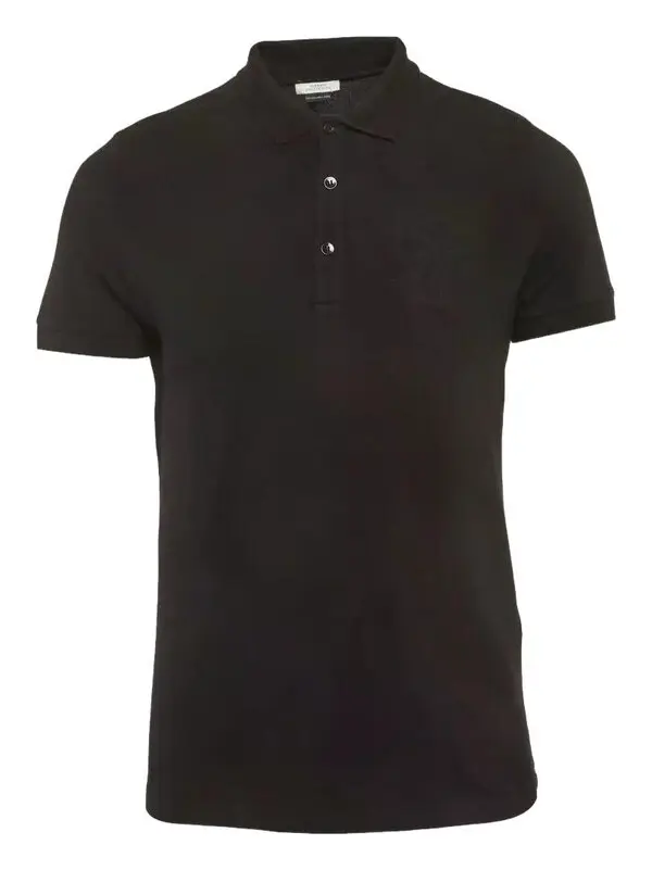 Versace Buttoned Polo Shirt - Black