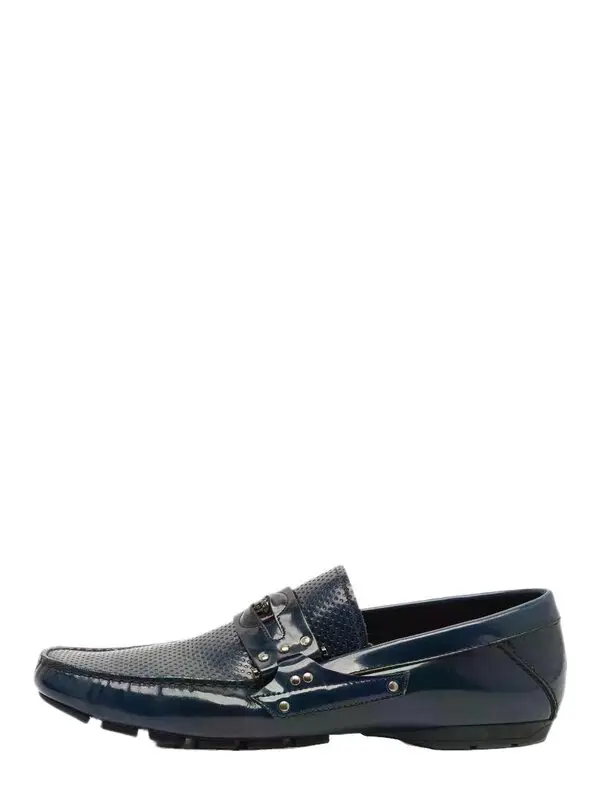 Versace Medusa Leather Loafers - Blue