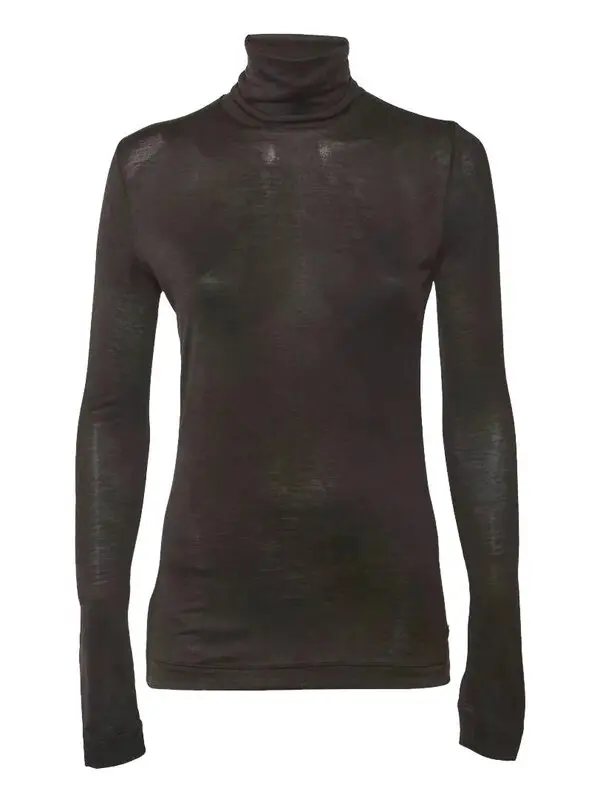 Loro Piana Jersey Turtleneck Sweatshirt - Brown