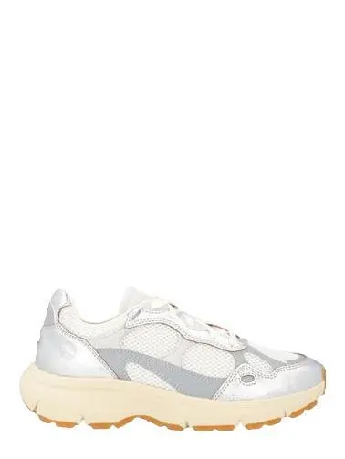 Timberland Leather And Textile Low-top Sneakers - Silver