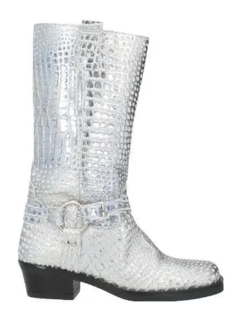 DOOP Leather Cowboy Boots - Silver