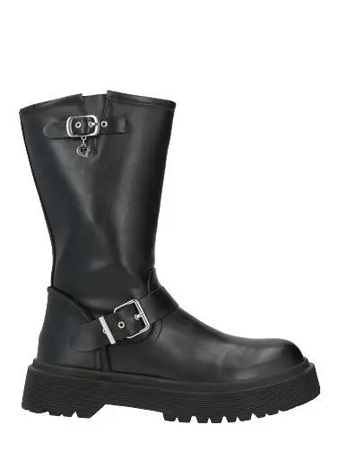 BRACCIALINI Synthetic Material Biker Ankle Boots - Black