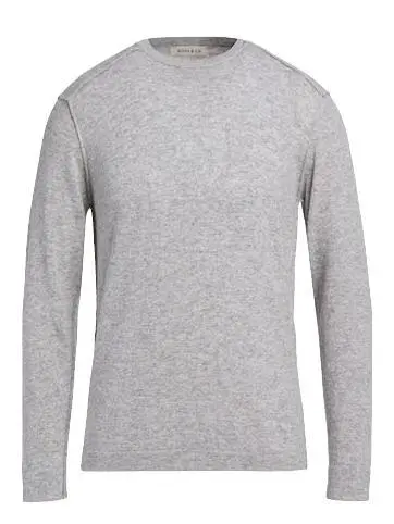 WOOL & CO Mélange Crewneck Long Sleeve Sweater - Grey