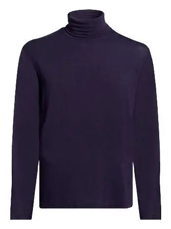 TAKESHY KUROSAWA Turtleneck Size Tencel, Wool, Elastane - Navy